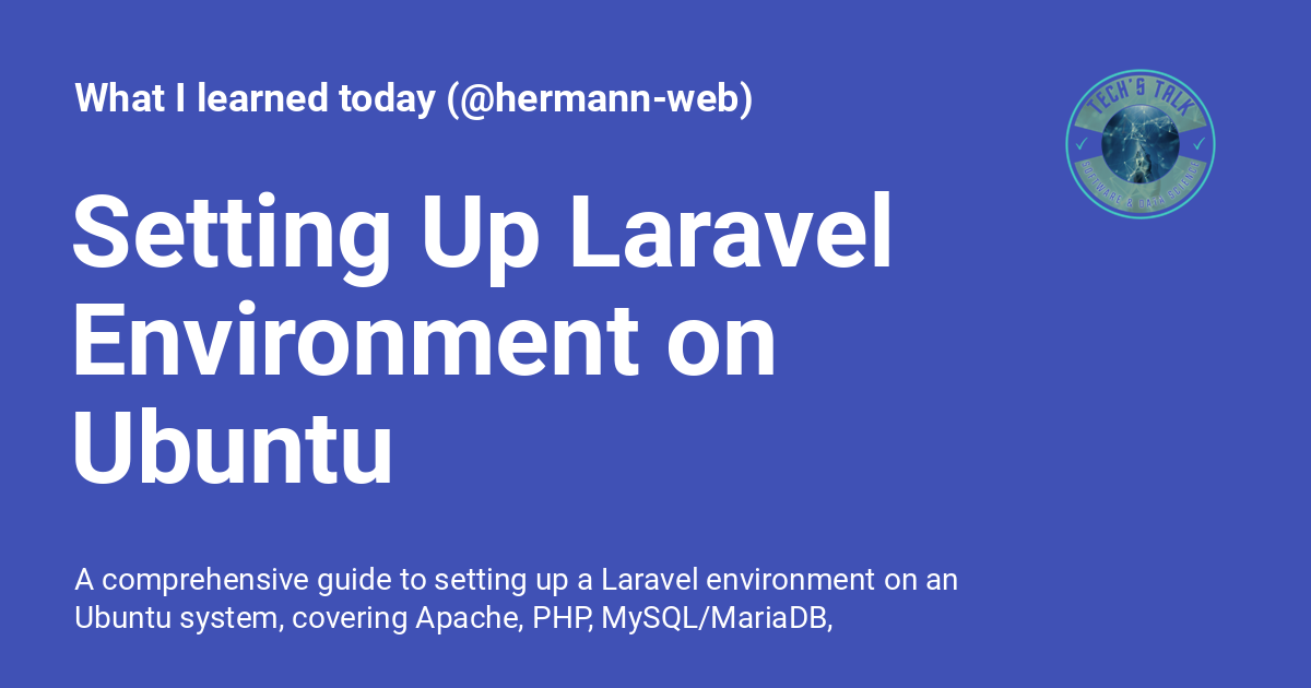 Setting Up Laravel Environment On Ubuntu What I Learned Today Hermann Web